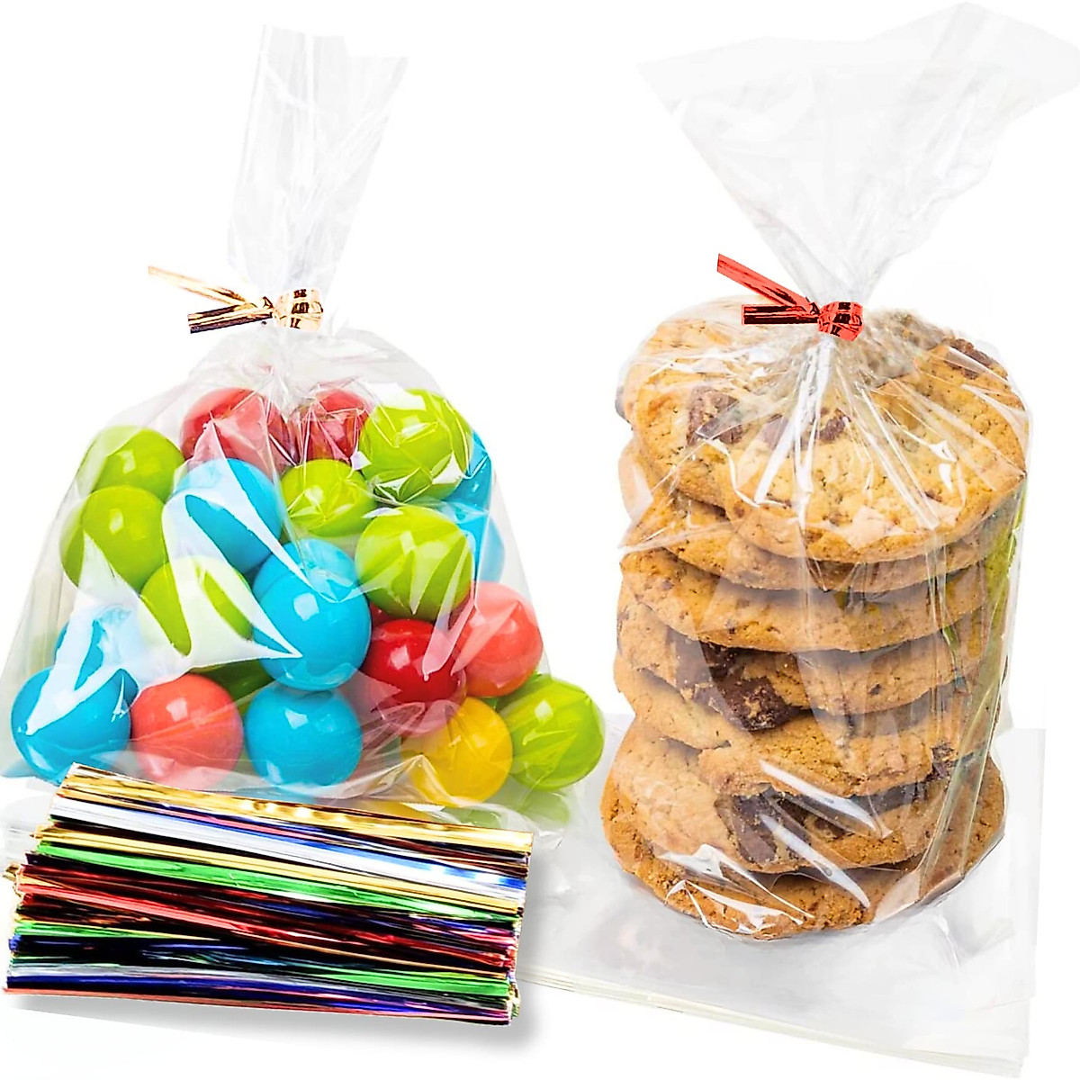 200 Pcs 6x9 Clear Flat Cello/Cellophane Treat Bags for Gift Wrapping, Thick OPP Plastic Bags for Wedding Cookie Birthday Cake Pops Gift Candy Buffet Supplies