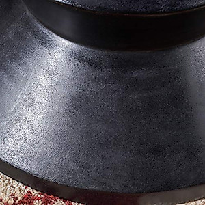 Christopher Knight Home Alfreda Indoor 22" Light-Weight Concrete Side Table, Black