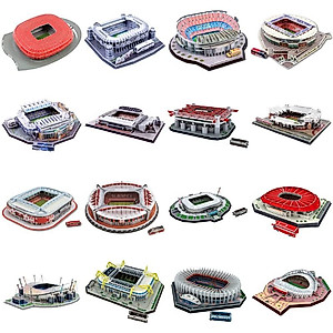 Classic Football Stadium Puzzle,3D Puzzle Soccer Club Venues,3D Paper Model Building Puzzle Kit, Soccer Stadium Souvenir Gift,Handmade Puzzle Ornaments，Cardboard Model (Etihad Stadium)