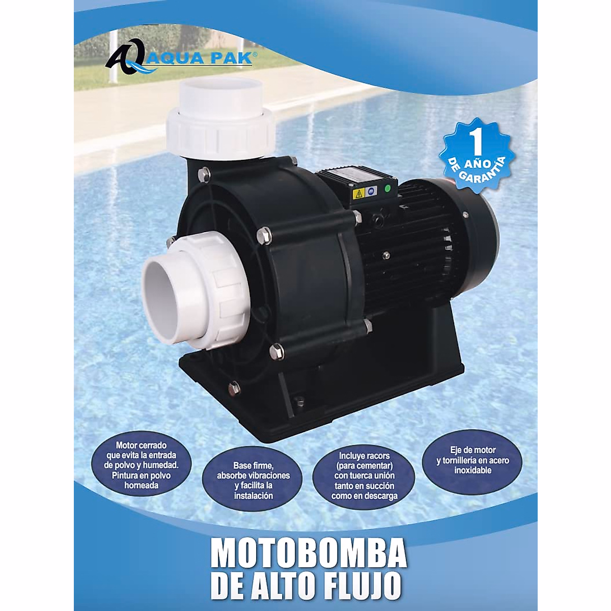 AQUAPAK SUPRA Series 4HP 3 Phase 230/460V SUPRA3-40-3234 Pool Pump For Swimming Pool