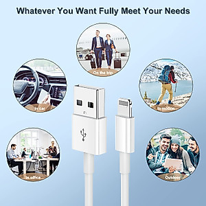 10ft Apple Charger Cable, Long Apple Lightning to USB Cable 10 Feet,Fast iPhone Charging Cord 10 Foot for Apple iPhone 14 Pro Max/14 Plus/14/13/12/11 Pro/11/XS MAX/XR/8/7/6s/6/5S/SE iPad Original