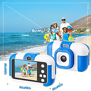 SUZIYO Kids Camera, Best Birthday Electronic Toys for Children, Digital Video Camcorder for Toddlers Age 3 4 5 6 7 8 9 Years Old Boys Girls (with 32G Micro SD Card,Blue)