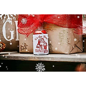 Funny Christmas Stocking Stuffer for Dad Husband Men Santa Beer Lover Gift - Set of 2