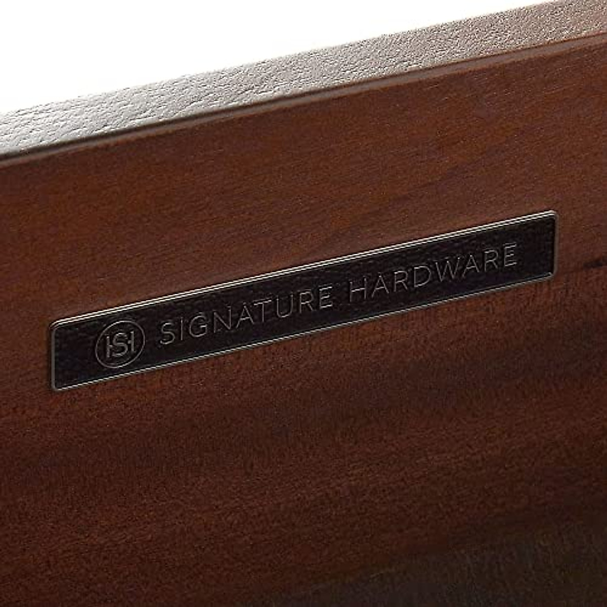 Signature Hardware 953494-24-UM-8 Hytes 25" Free Standing Single Vanity Set with Mahogany Cabinet, Vanity Top, and Oval Undermount Vitreous China Sink - 8" Faucet Holes