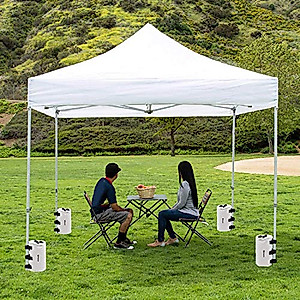 Anavim Canopy Water Weights Bags Great for Canopies, Tripods, Speaker Stands, Tents, Tailgating & More | White, 4 Pack