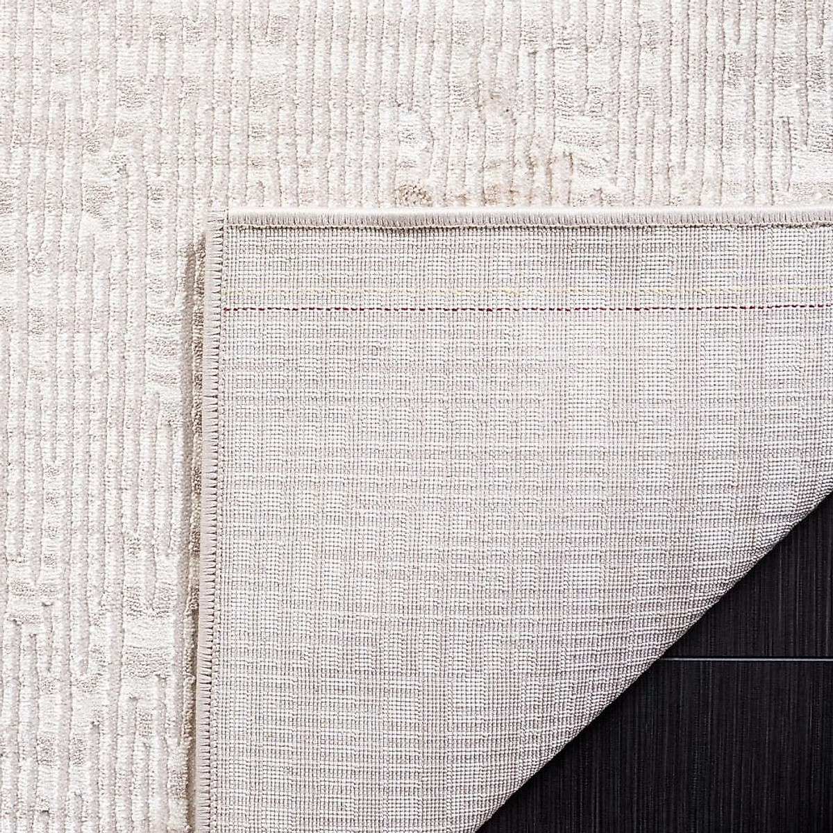 SAFAVIEH Continental Collection Runner Rug - 8' Runner, Ivory & Beige, Contemporary Design, Stain Resistant, Ideal for High Traffic Areas in Hallway, Bathroom & Kitchen (CON102A-28)