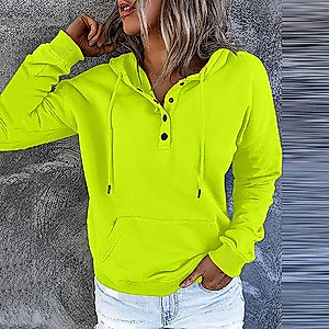 SMIDOW lightning deals Women's Hooded Sweatshirts Casual Basic Winter Tunic Blouses Y2K Hoodies Athletic Workout Pullover Y2K Clothes pink womens clothes Yellow M