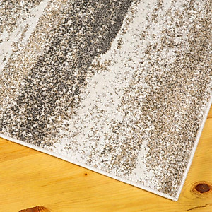 LUXE WEAVERS Lagos Collection 7501 Beige 8x10 Abstract Area Rug