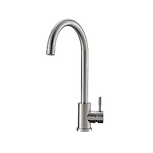Jshozzy Modern Bar Sink Faucet Stainless Steel Bar Faucet for Kitchen Sink Single Handle Hot and Cold, Brush Nickle Prep Sink Faucet
