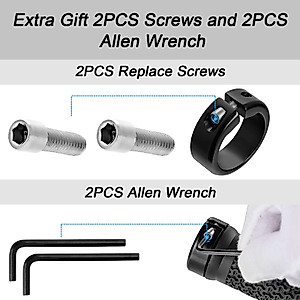 Hapleby Premium Bike Handlebar Grips, Single Lock-on Bike Grips, Professional Mountain Bicycle Handlebar Locking Grips with Anti-slip, 2PCS Screw and 2PCS Allen Wrench for Free