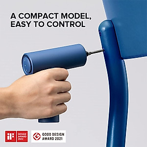 HOTO Cordless Screwdriver Set with Storage Bag, 3.6V Electric Screwdriver Rechargeable USB-C, 5 N.m Torque, 2000mAh Battery, LED Light & 10 Pcs Bits for Furniture/Electrical Repairs, Night Blue