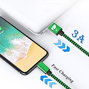 iPhone Charger Cord 4Pack iPhone Charger Cable MFi Certified Lightning Cable Fast iPhone Charging Cord Nylon Braided iPhone Charging Cable Compatible with Phone 11 Pro max/XR max/8/7/6/6s/SE 2020,iPad
