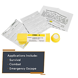 MIRA Safety DETEHIT CWD-3 CBRN Testing Paper for Various Chemical Warfare Agents | 10 Detection Strips to Identify G Agents (Sarin, Soman, tabun) and V Agents (VX Gas)