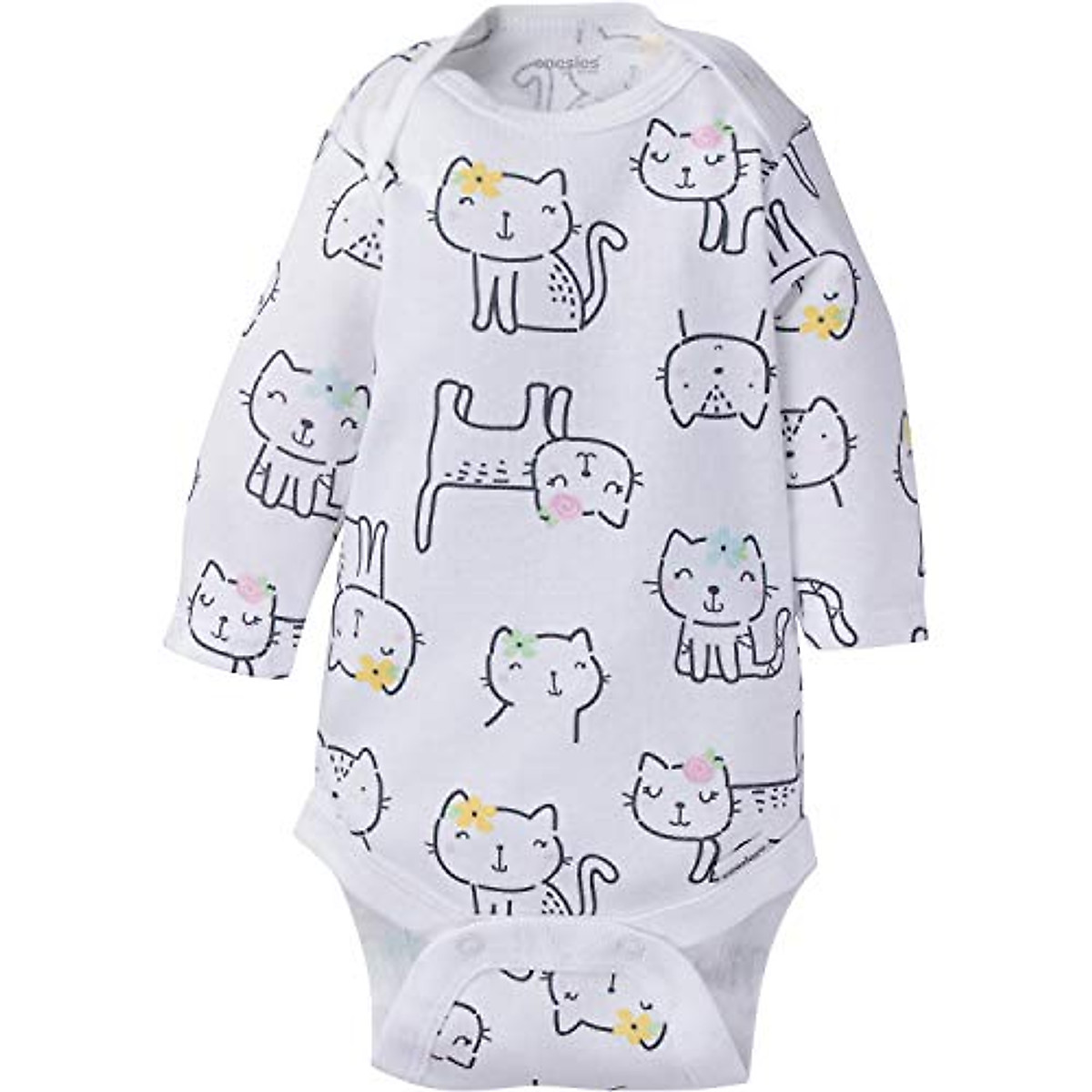 Onesies BrandUnisex Baby6-Pack Long Sleeve Bodysuitscats12 Months
