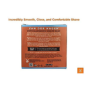 Van Der Hagen Men's Luxury Fragrance Free Shave Soap (Pack of 3)