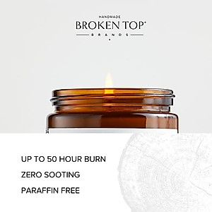 Broken Top - White Birch|9 oz. Cyprus, Eucalyptus & Pine. Pure Soy Wax Candle. 50-Hour Burn Time. Natural Cotton Wick, Vegan, No Parabens, No Phthalates