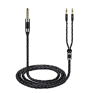 weishan Balanced Cable Replacement for Hifiman Sundara, HE4XX, HE400SE Headphones, Dual 3.5mm to 4.4 Wire Compatible with Sony WM1A, WM1Z, NW-ZX505 Digital Music Players, 4ft