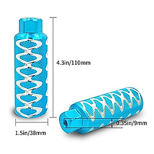 Vansa 1 Pair 3/8 inch - 26 Teeth Aluminum Alloy with Electroplated Finishes Bike Pegs for Adults Mountain Bike BMX Equipment (Blue)