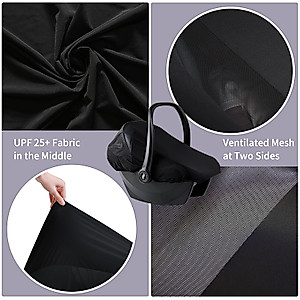 Baby Car Seat Cover Infant Car Seat Sun Cover Baby Car Seat Canopy Cover-Shield Strong Sunlight and Cut 96% UV Rays