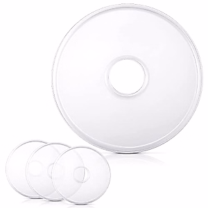 Fruit Roll Dehydrator Sheets Round Food Grade Plastic Fruit Roll Sheets White Fruit Roll Dried Fruit Leather Meat Beef Christmas Birthday Party Home Kitchen Bakery Use, 12.2 Inch (4 Pieces)