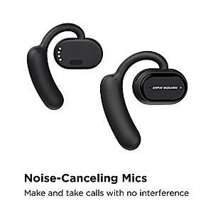 OPN Sound-Aria Open Ear Headphones - Bluetooth Wireless Headset - Upgraded Stereo Dual Noise Cancelling - 8 Hours Playtime - Long-Term Comfort for Sports/Workout - Black