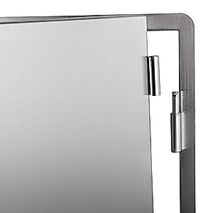 Outdoor Kitchen Doors 17 W X 24 H Inch BBQ Double Access Door, 304 Stainless Steel BBQ Grill Door for Outdoor Kitchen Grilling Station and BBQ Island ,Wall Construction Vertical Door