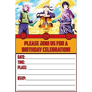 My Smart Choice Happy Choice Nu-To Invitation Cards and Envelopes - Happy Birthday Fill-in +20 Envelopes-Light Weight 230 Gram Post Card Style Invites for Kids Party
