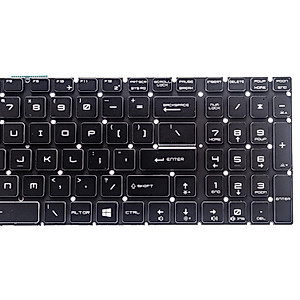 QRFAX Replacement Backlit Keyboard for MSI GS75 Stealth GE75 Raider & MSI GP75 GL75 GL65 GP65 Leopard Series Laptop with Per-Key RGB Colorful Keyboard US Layout