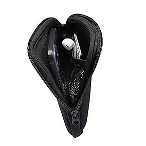 Neoprene Shock Absorbing Proof Pouch Large Cell Phone Sleeve Case Cover w Zipper/Neck Strap for iPhone 14 Plus Samsung Galaxy Note20 Ultra S22 Ultra A13 A03 A23 Moto G Power 2022 LG Stylo 6 (Black)