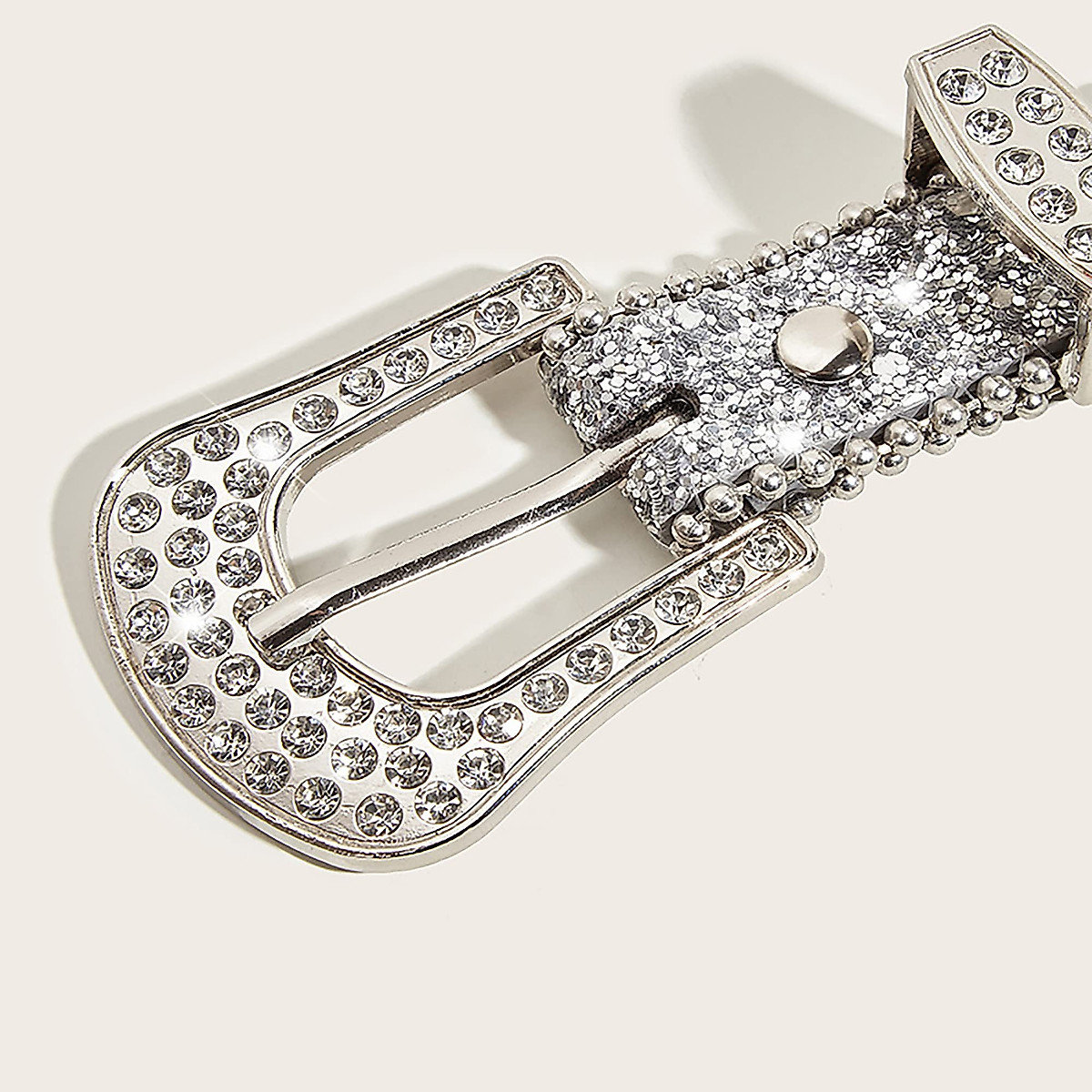 UTOWO Rhinestone Belt for Women Men, Western Cowgirl Cowboy Bling Studded Leather Belt for Jeans Pants