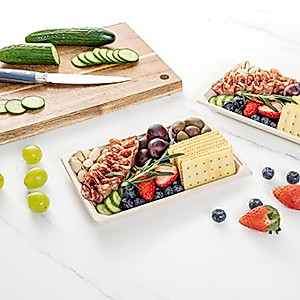 Restaurantware Pulp Tek 8.5 x 5.4 Inch Large Sushi Trays 100 Microwavable Bagasse Dishes - Lids Sold Separately Freezable Brown Bagasse Sugarcane Trays For Appetizers Or Entrees
