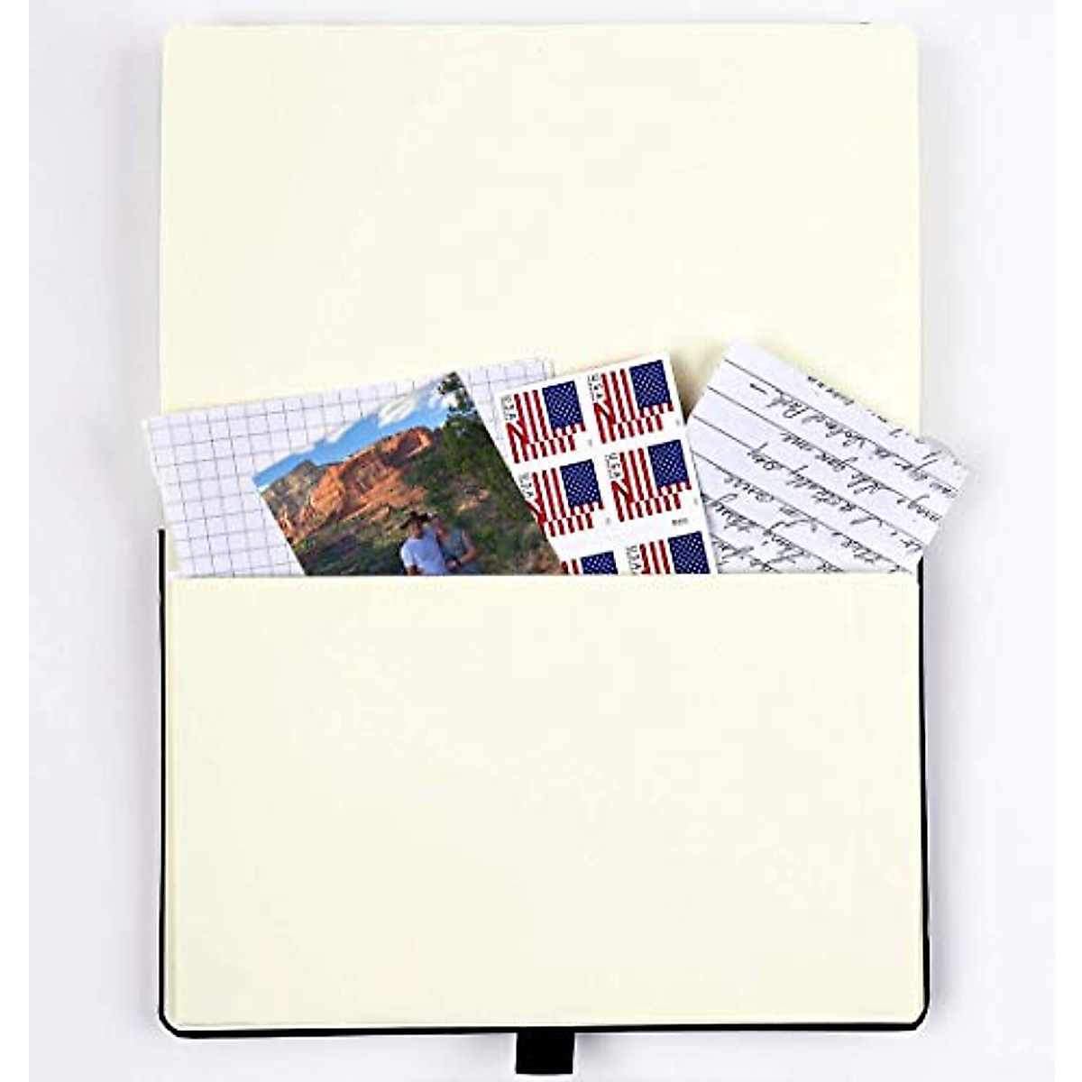 RICCO BELLO Undated Weekly Planner To Do Notebook | Faux Leather Hardcover, for Work, School, Home with Pen Loop, Bookmark, Band Closure, Storage Pocket, 5.7 x 8.4 Inches (Black)