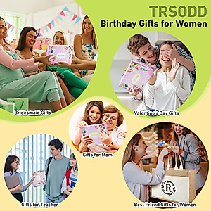 Birthday Gifts for Women Mothers Day Gifts for Mom Wife Grandma Daughter Sister Bridesmaid Initial Jute Tote Bag and Makeup Bag C