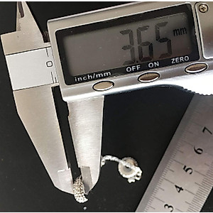 Heart Safety Chain Charm 925 Sterling Silver Beads fit Pandora Charms Bracelet & Necklace (White Safety chain)