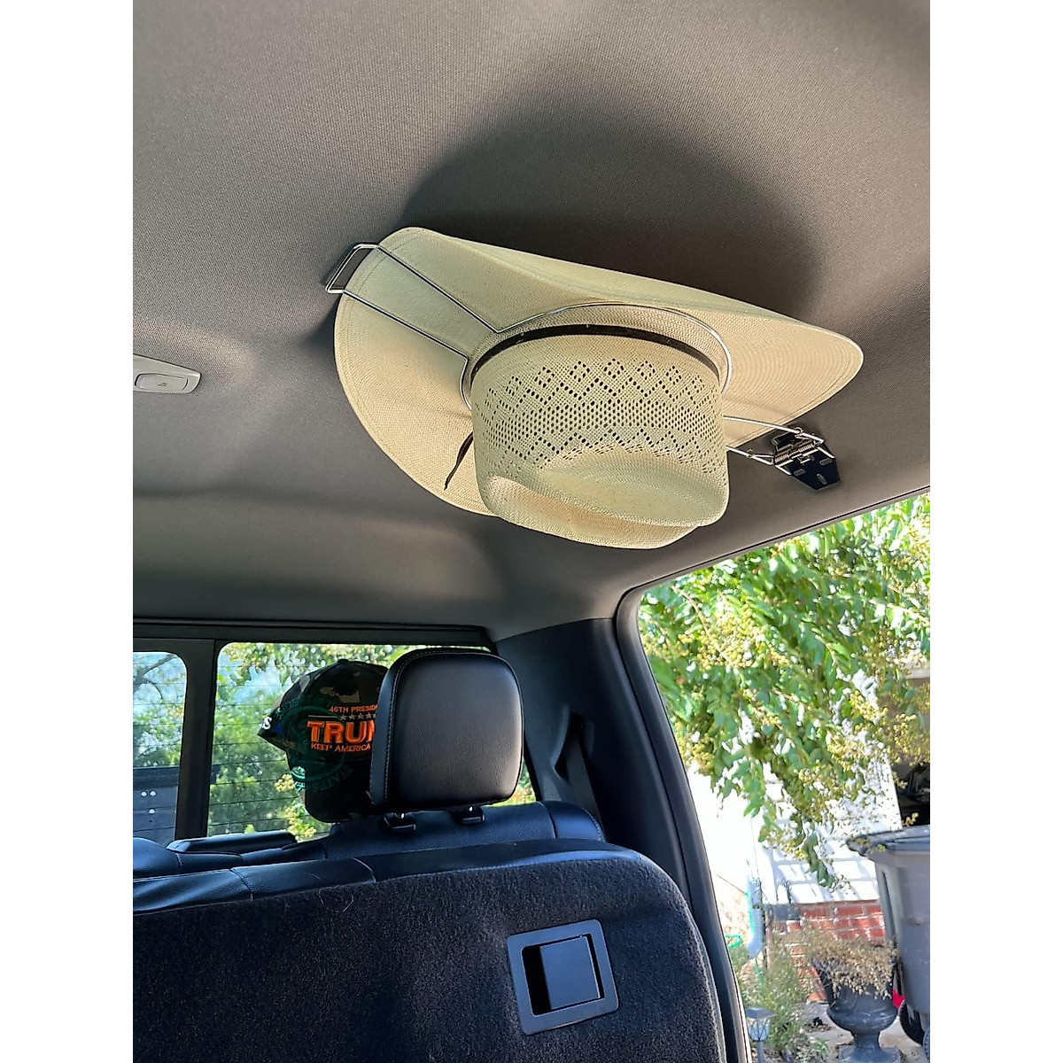GEEDAR 2 Packs Cowboy Hat Rack for Trunk, Cowboy Hat Holder for Car, Saver Hat Clip for Western Hats Sliver