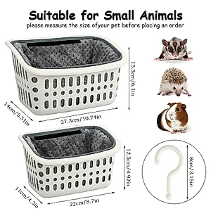 tangtty Ferret Rat Hammock 2 PCS Ferret Cage Accessories Washable Rat Hammock on Ferret Cage Soft Hiding Playing Sleeping Guinea Pig Hammock for Ferrets, Rat, Sugar Glider, Squirrel, Guinea Pig.