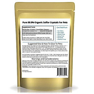 Pure MSM Joint Supplement for Dogs, Cats, & Horses – 100% Additive-Free – High Performance, Supports Senior Pets Wellness, Healthy Joints, Mobility, Aches, & Fatigue – HAPPY BODY - 7oz