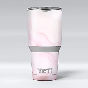 Design Skinz Marble Surface V1 Pink - Skin Decal Vinyl Wrap Kit Compatible with The Yeti Rambler Cooler Tumbler Cups