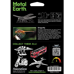 Metal Earth Dragonfly 3D Metal Model Kit Bundle with Tweezers Fascinations