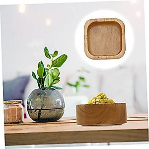 Wooden Bowl Pasta Kit Pasta Containers Glass Snack Containers Glass Basin Cereal Bowl Trifle Bowl Snacks Salad Bowl Salad Bowls Fruit Dish Dessert Wood Salt Glass Salad Bowl ( Color : Small , Size : 9