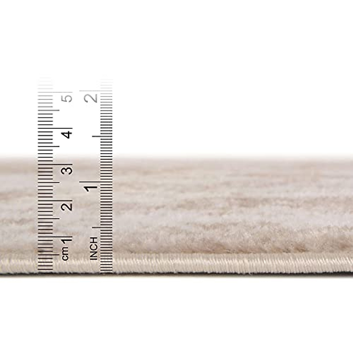 Rugs.com Monte Carlo Collection Rug – 4' x 6' Oval Beige Medium Rug Perfect for Living Rooms, Large Dining Rooms, Open Floorplans