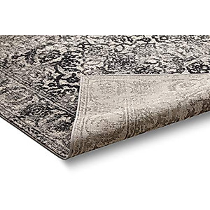 Well Woven Sydney Vintage Sheffield Grey Traditional Oriental Distressed Area Rug 3'3" x 4'7"