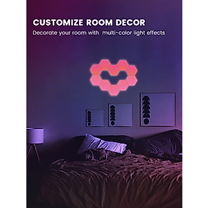 Cololight Hexagon Lights, Wall Light for Room Decor, Night Light, Music Sync LED Gaming Light, App Control Cool RGB Lights for Bedroom Decoration, Work with Alexa&Google 3Pcs PRO