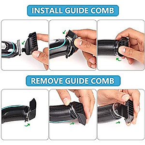 M MITLINK Hair Clippers, Haircut Trimmer Set, Hair Cutting Machine for Men/Kids/Baby/Barber Grooming Cutter Kit, Waterproof Haircut Barber Trimmer Kit with Guide Combs Brush (Black)