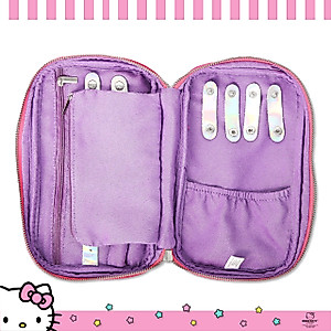 Sanrio Hello Kitty Nylon Jewelry Holder Organizer with Zip Closure - Officially Licensed Hello Kitty Jewelry Travel Organizer