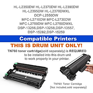 Compatible Drum Unit Replacement for Brother DR-730 DR730 DR760 DR 760 with Long Life OPC (1 Pack Drum Unit ONLY, NOT Toner)