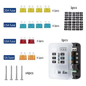 12V Fuse Block Fuse and Relay Box Kit With ACC Interface for Automotive Car Truck Marine Boat