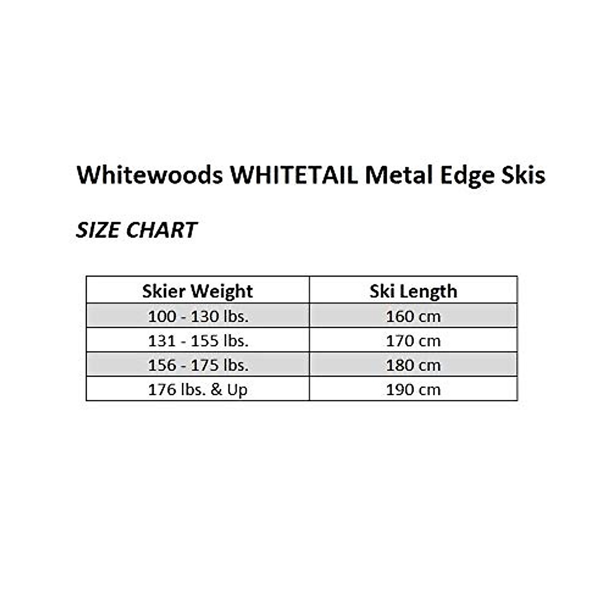 Whitewoods Whitetail Adult Metal Edge Cross-Country NNN Ski Package - Skis, Boots, Bindings, Poles | 190CM (for Skiers 176+ lbs.) (EU Boot Size: 44)