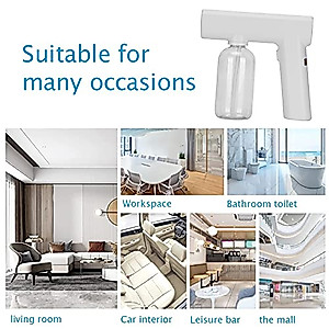 Mist Sprayer Gun Electric Spray Fogger Spray Fogger Handheld Atomizer Steam Nanometer Disinfectant Machine Office School Garden[White]