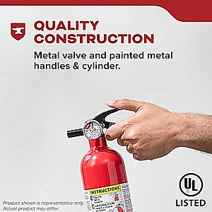 Kidde Fire Extinguisher for Home & Office Use, 5-B:C, 3.2 Lbs., USCG Approved with Strap Bracket (Included)